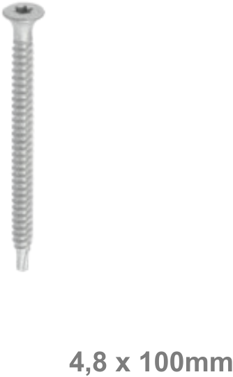 WSR-T - Zelfborende schroef 4,8x100mm voor stalen profielplaten 0,50 - 1,25 mm doos a 100 stuks ...